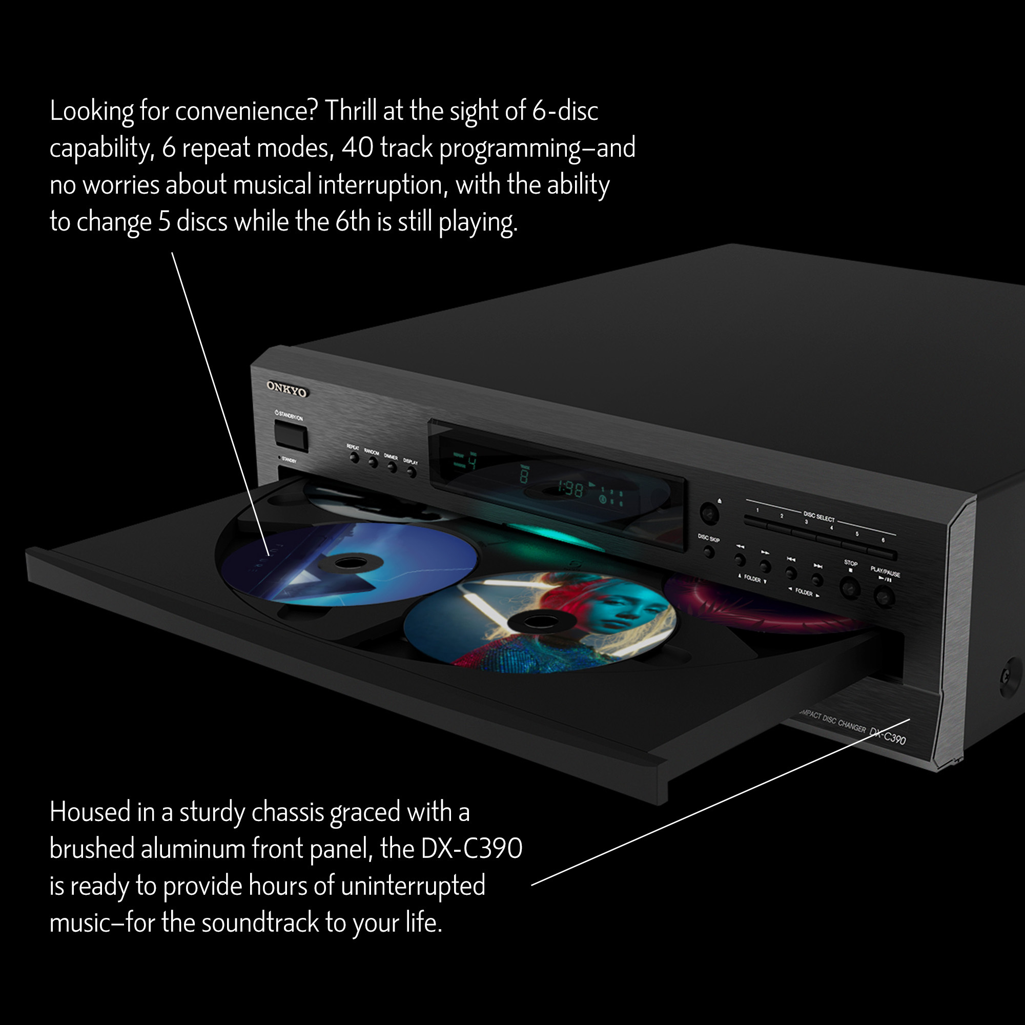 Onkyo DX-C390 6-Disc CD Player | Klipsch